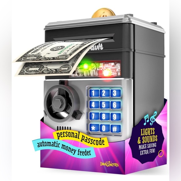 Imagineers | Toys | Piggy Bank Electronic Money Saving Box Wcode Atm ...